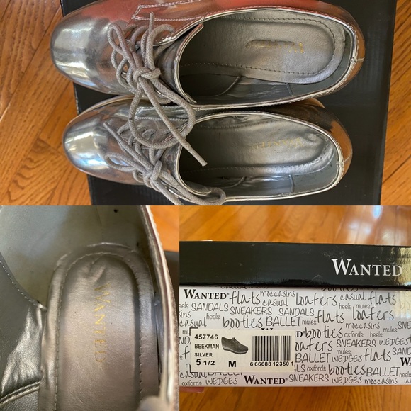 Wanted | Shoes | Wanted Lace Up Platform Metallic Shoes | Poshmark